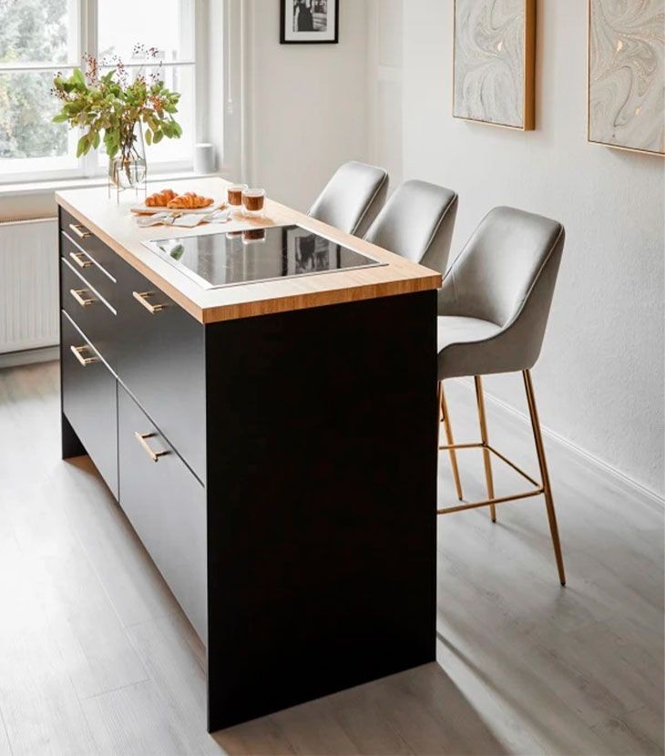 30 de idei de decorare a unei bucatarii in negru - Cozzy.ro